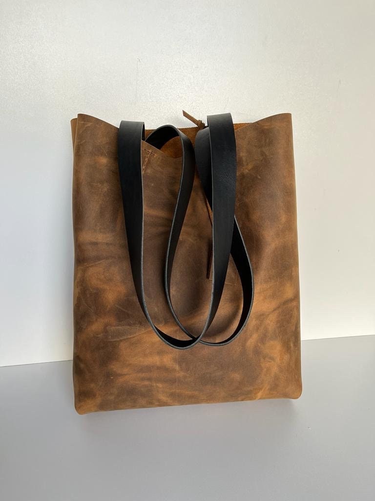 Brown Leather Tote Bag Brown Leather Brown Leather Bag Leather Tote ...