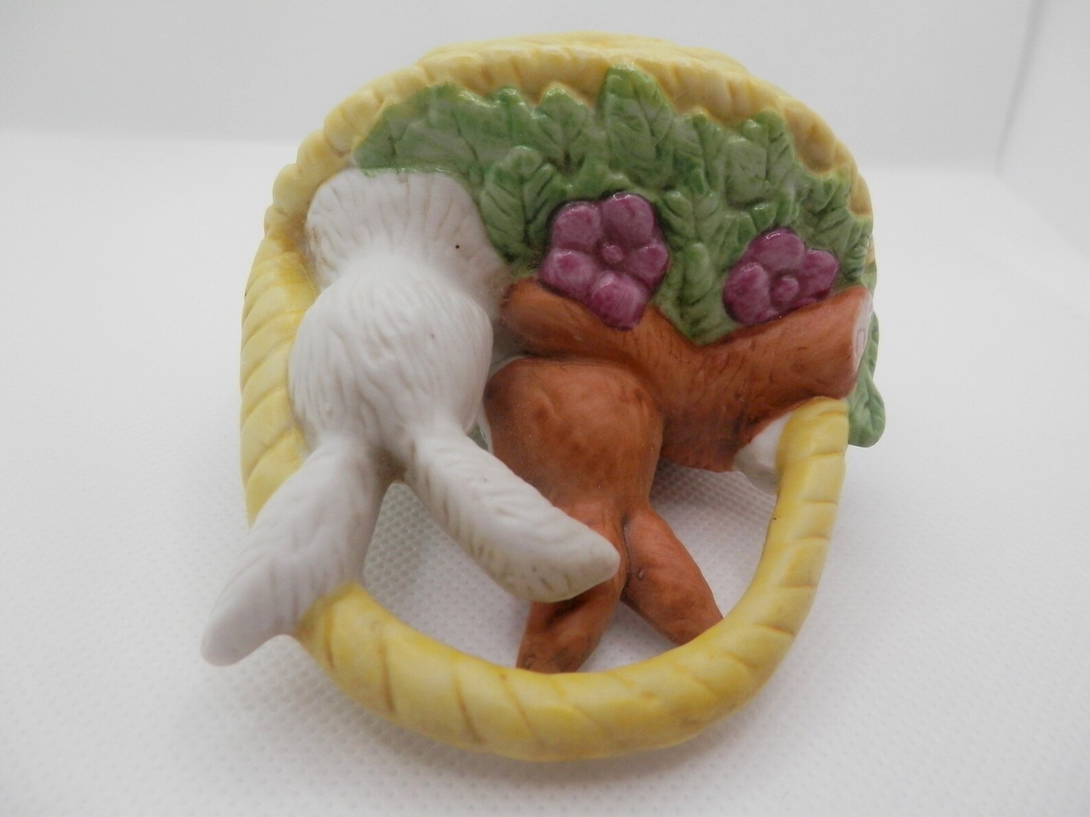 Russ Berrie and Company Bunnies in a Basket Figurine Porcelain - Etsy