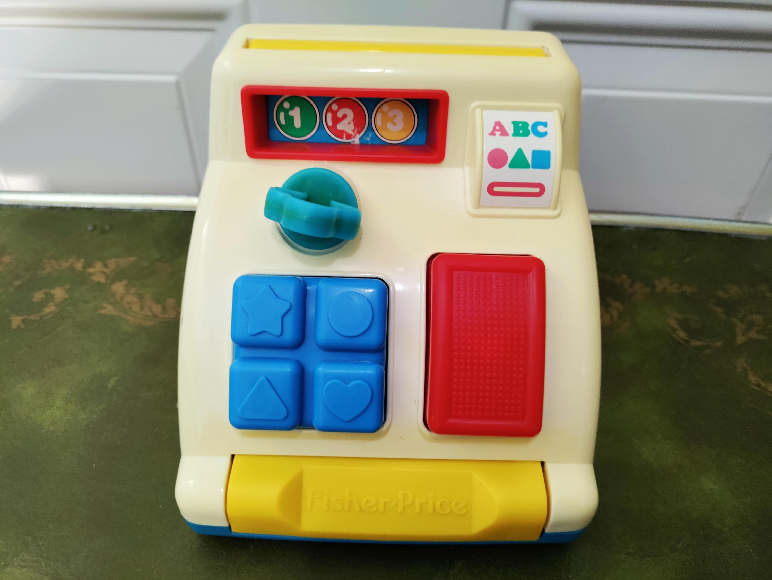 Fisher Price Cash Register Busy Box Toddler Baby Toy #1162 Made in 1992 ...