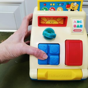 Fisher Price Cash Register Busy Box Toddler Baby Toy #1162 Made in 1992 ...