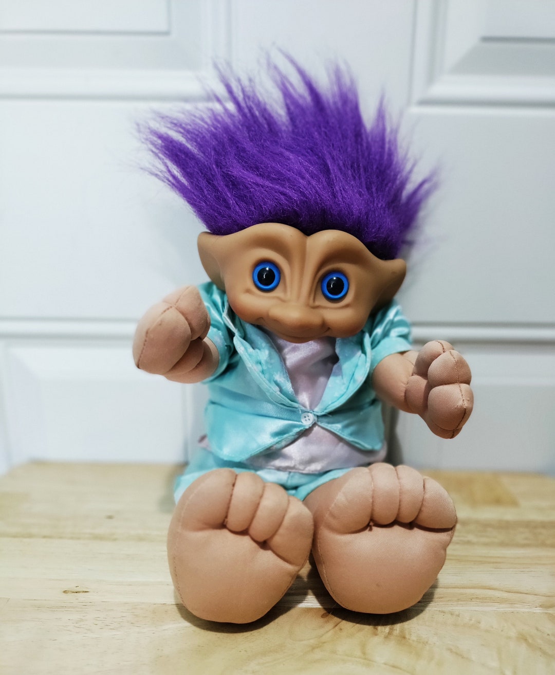 Treasure Trolls 15 Inch Ace Novelty Plush Troll With Purple Hair and ...