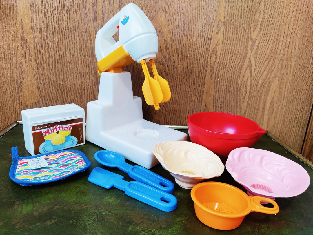 Fisher Price Fun With Food Mixer Center Set 2114 Vintage 1980s With Two ...