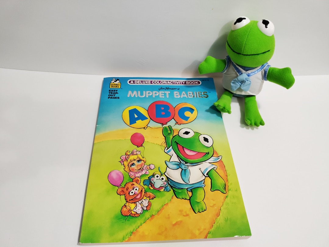 Vintage Muppet Babies Kermit Plush & Activity Book Set - Etsy
