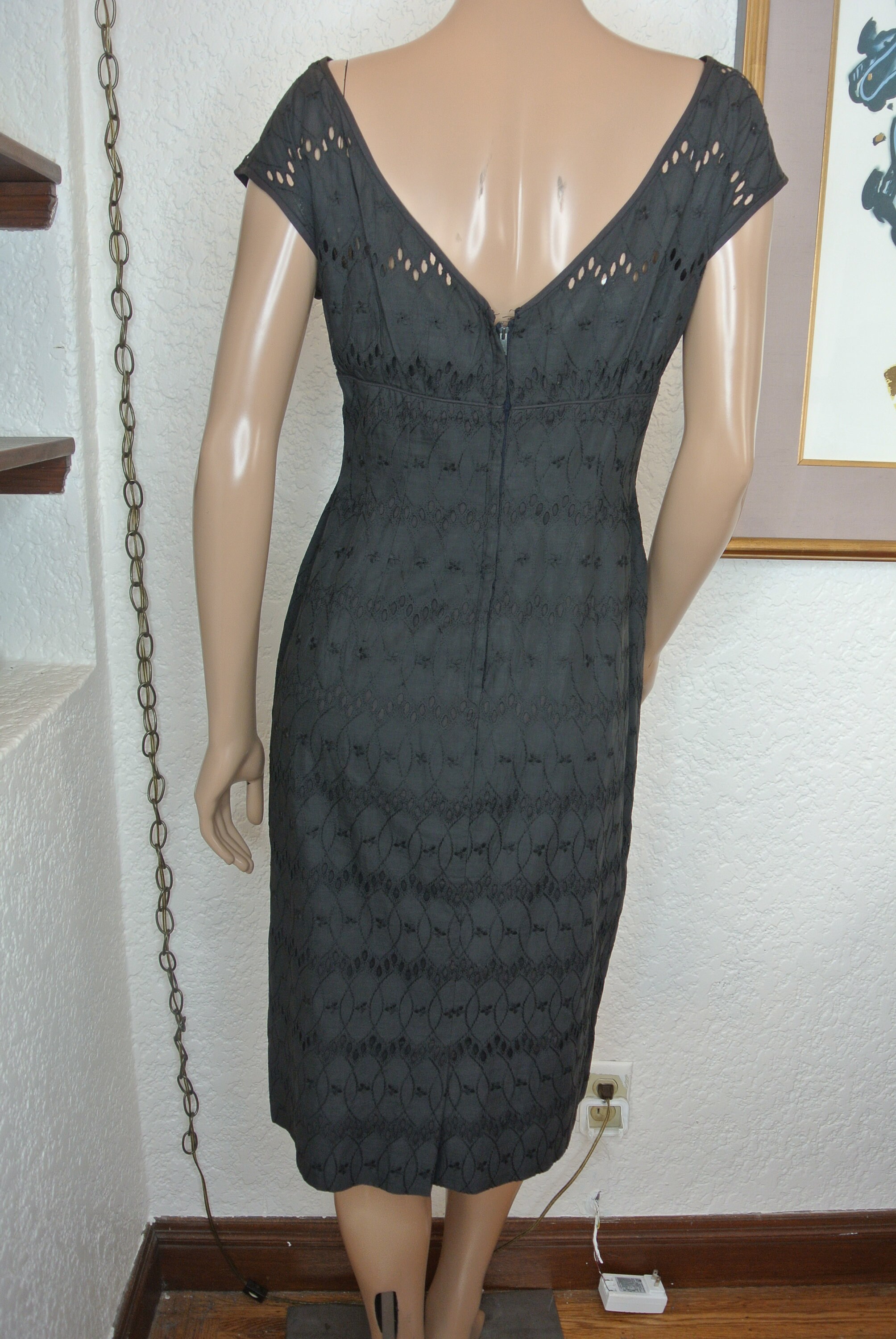Vintage Pat Hartley Eyelet Cotton Pencil Dress - Etsy