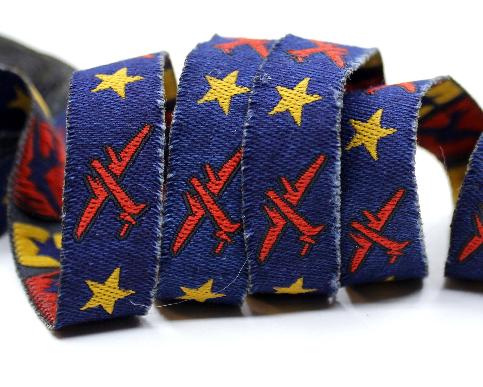 Military Plane Woven Ribbon 5/8 Jacquard Ribbon | Etsy