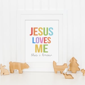 Jesus Loves Me Wall Art // Wall Prints // Playroom Print // Wall Art ...