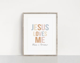 Jesus Loves Me Wall Art // Wall Prints // Playroom Print // Wall Art ...