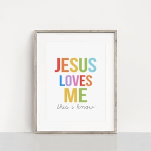 Jesus Loves Me Wall Art // Wall Prints // Playroom Print // Wall Art ...