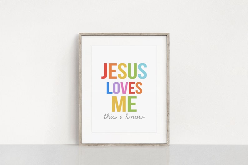 Jesus Loves Me Wall Art // Wall Prints // Playroom Print // Wall Art ...