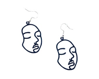 Abstract Face Earrings - Etsy