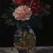 Still Life Original Oil Painting "the Flowers Pink and Red " Manet ...