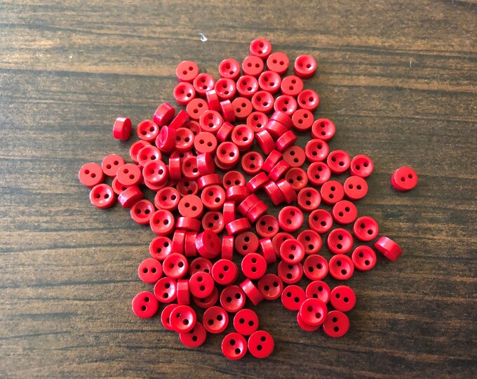 Tiny Buttons 6mm Black Qty 100 Doll Buttons, Craft Buttons - Etsy