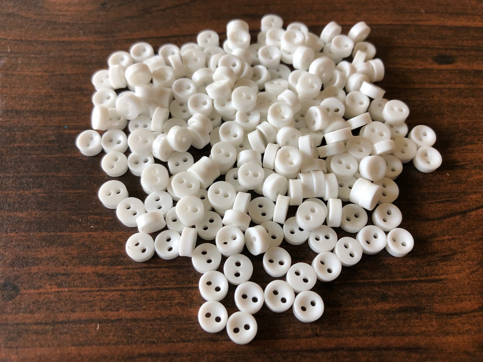 Tiny Buttons 6mm White Qty 100 Doll Buttons Craft Buttons | Etsy