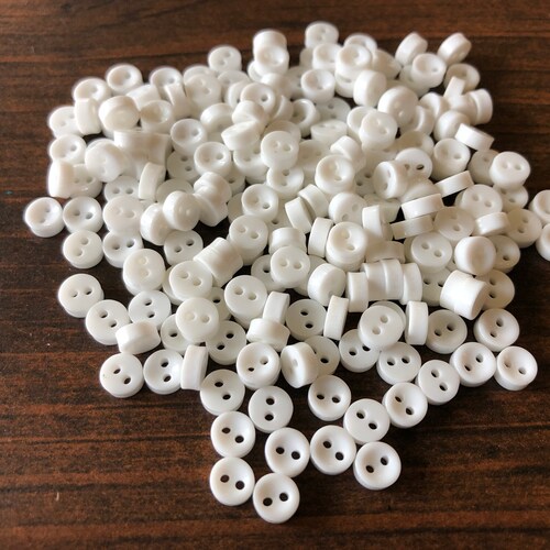 Tiny Buttons 6mm White Qty 100 Doll Buttons Craft Buttons | Etsy
