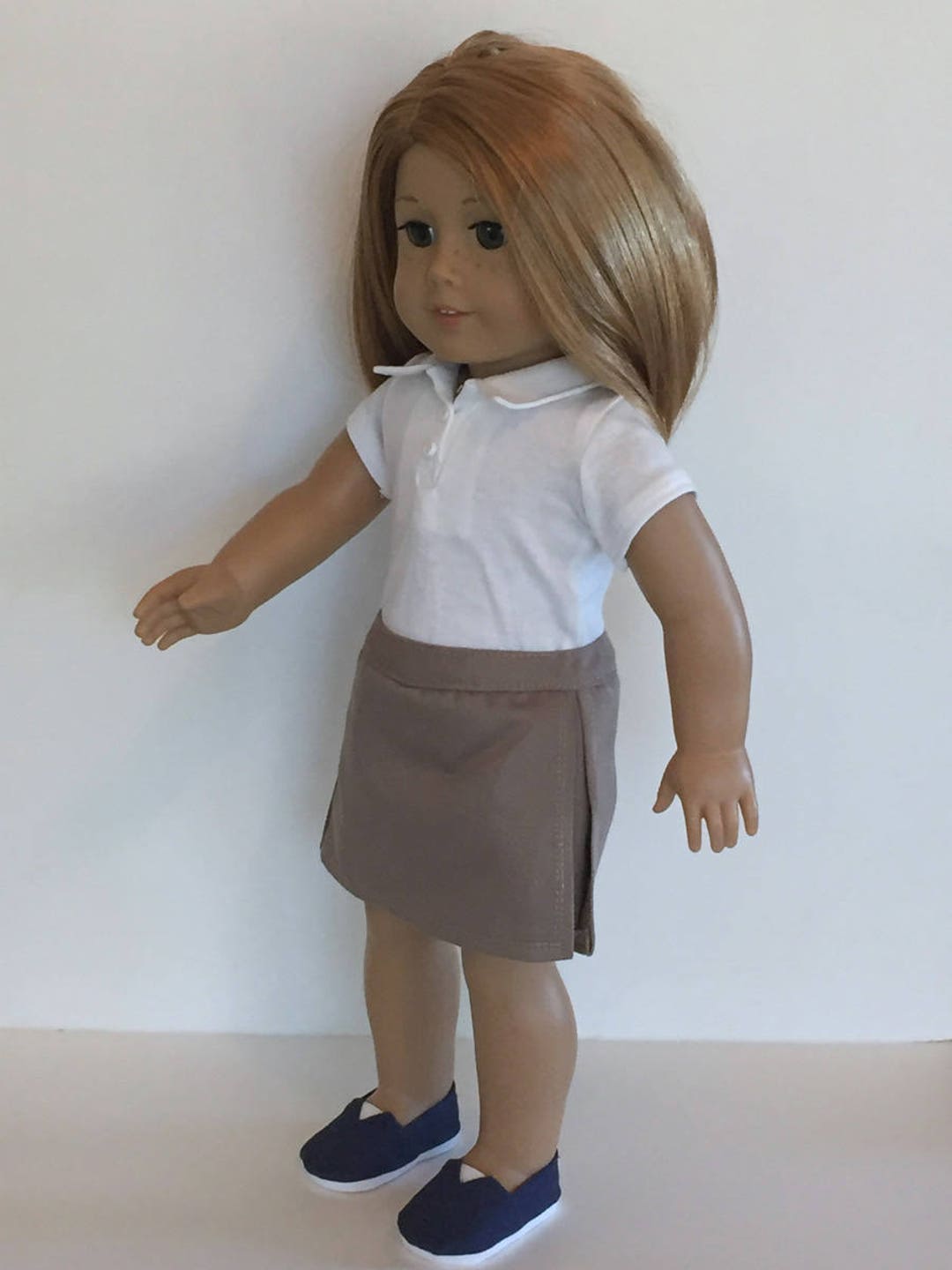 School Uniform for 18 Inch Dolls Polo and Dark Khaki Twill - Etsy