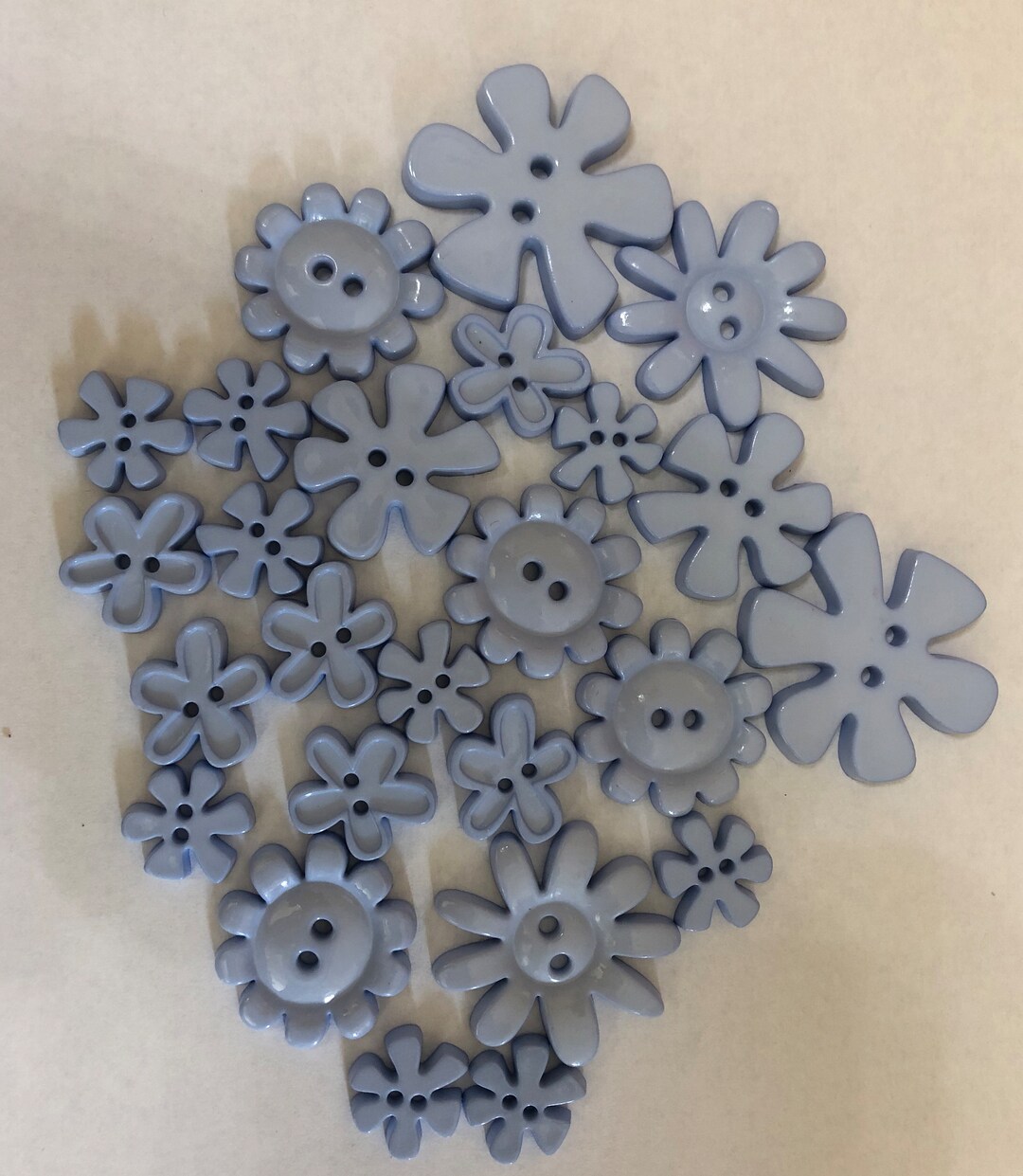 Novelty 2 Hole Flat Buttons Assorted Flower Shapes 15mm to - Etsy