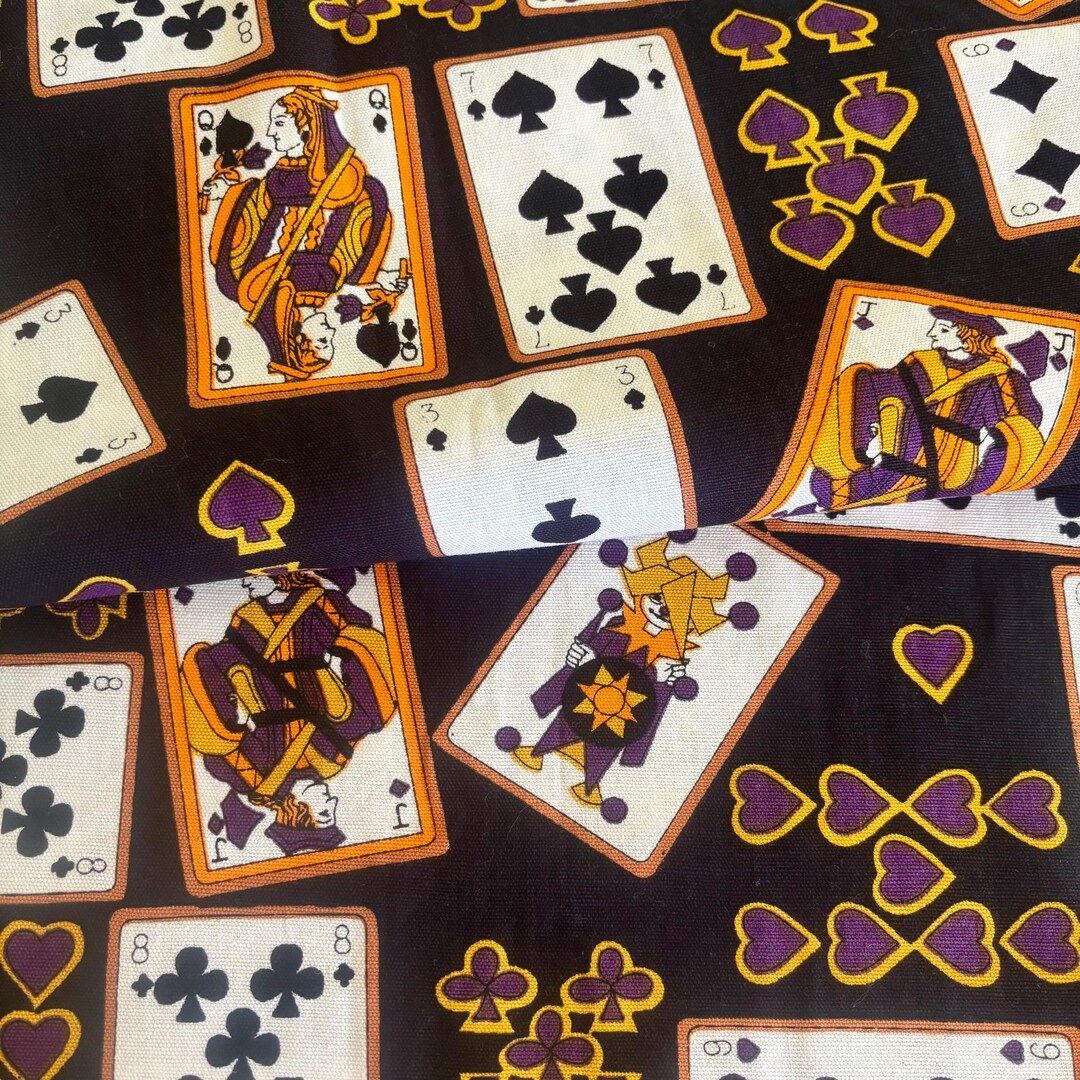 Vintage Playing Card King Queen Print Pure Cotton Fabric 1.7m - Etsy