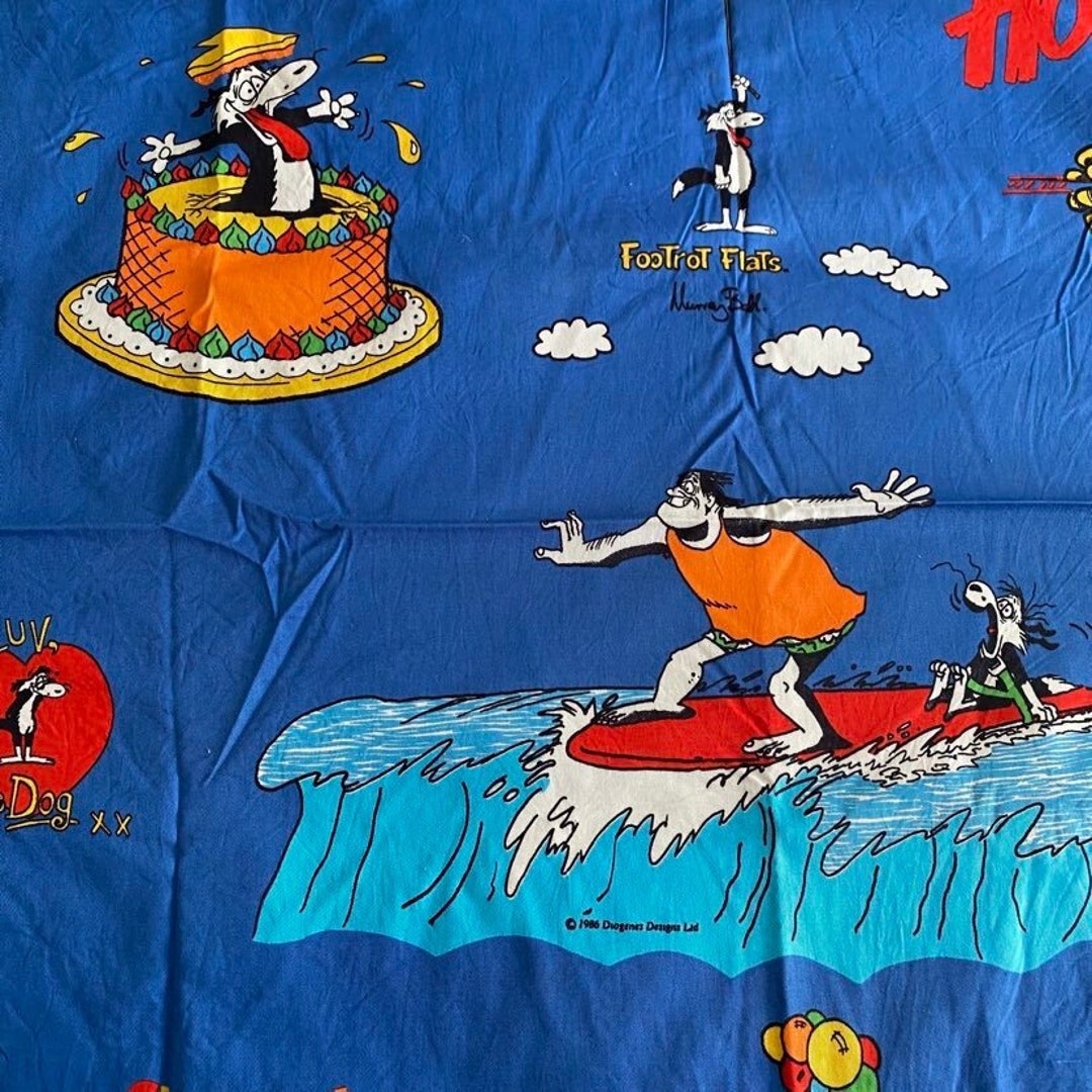80s Vintage Footrot Flats Murray Ball Cartoon Fabric Quilt Cover - Etsy