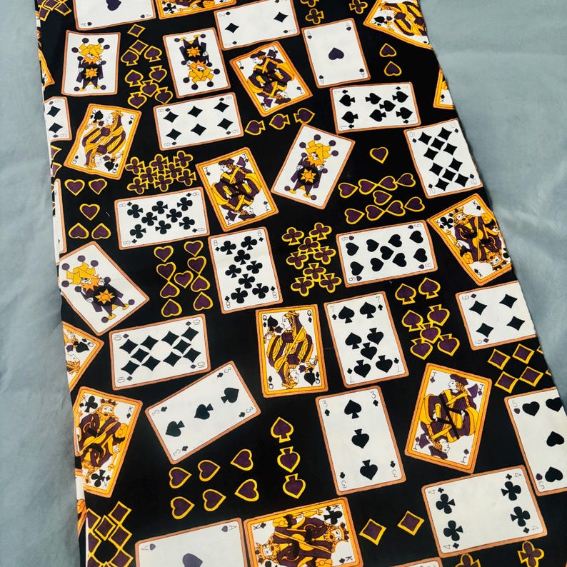 Vintage Playing Card King Queen Print Pure Cotton Fabric 1.7m - Etsy