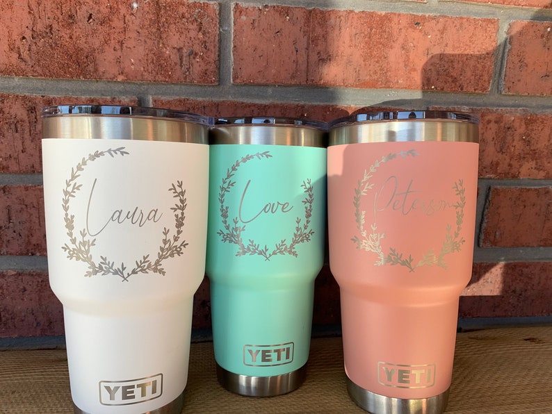 Pre-coated YETI With Laser Engraved Monogram or Image - Etsy