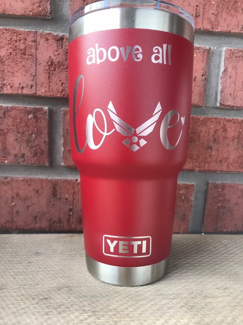 LOVE Laser Engraved YETI Cup With USAF Air Force V - Etsy