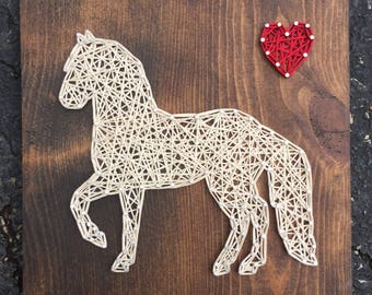 MADE TO ORDER Horse String Art Horsehead Inverted-negative | Etsy