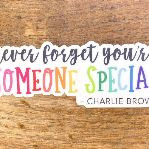 Never Forget You're Someone Special Vinyl Sticker - Etsy