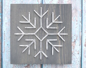 Snowflake string art | Etsy