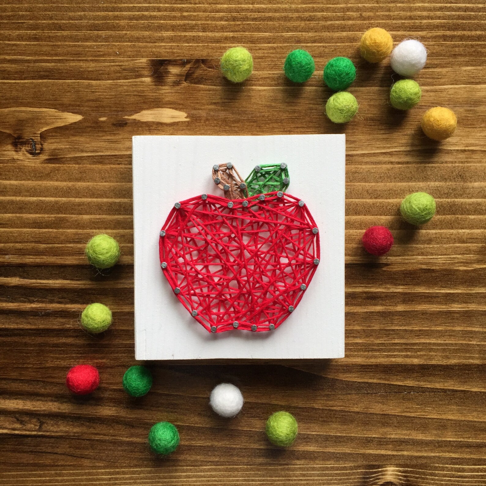READY TO SHIP String Art Mini Apple Sign | Etsy