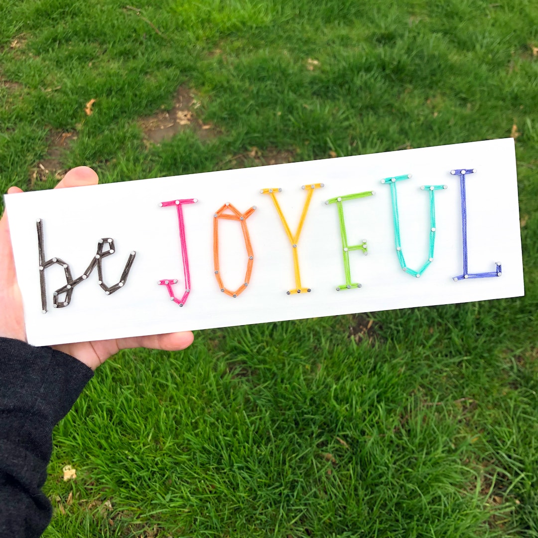 MADE TO ORDER String Art 'be Joyful' Single Line - Etsy