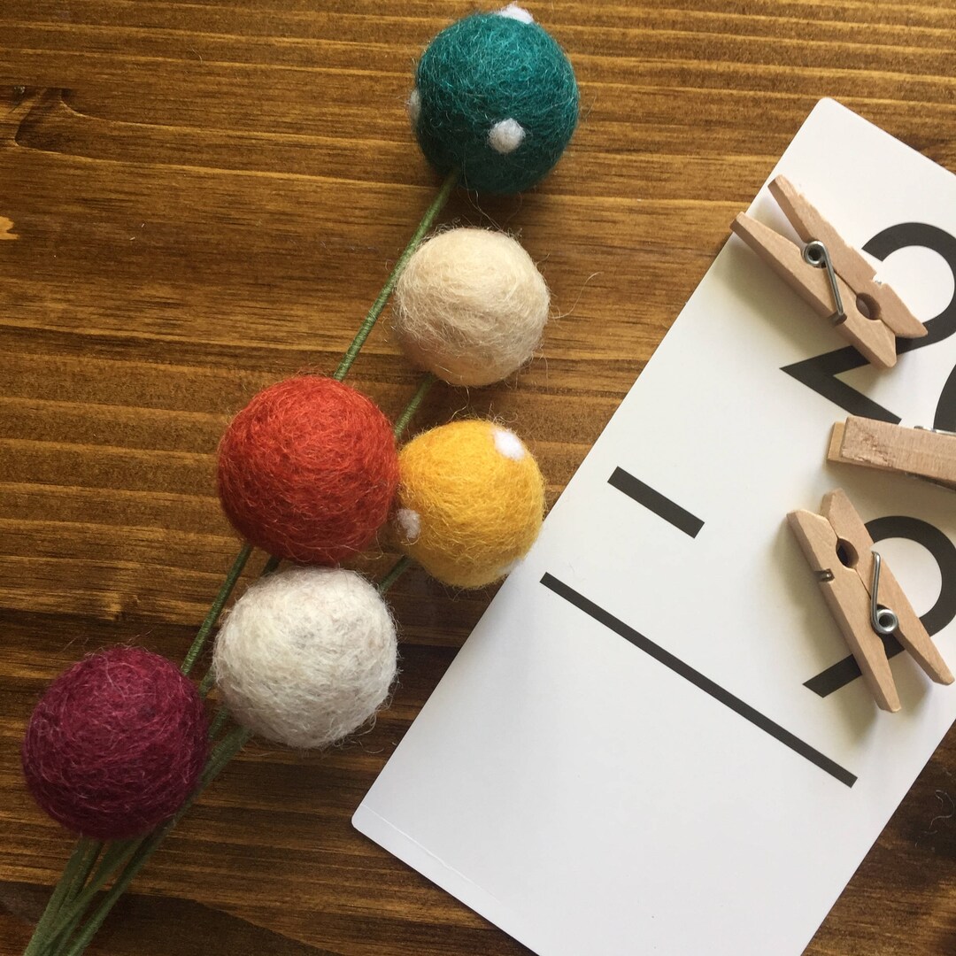 Pom Cluster Autumn Spots Pom Flower Bouquet - Etsy