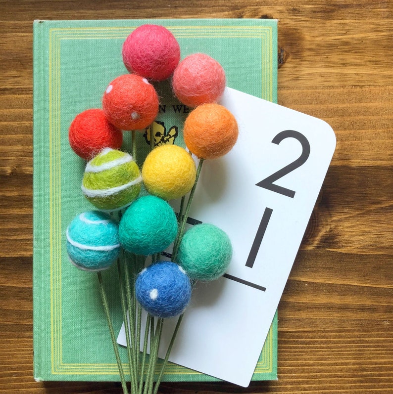 Pom Cluster Just Add Sunshine Pom Flower Bouquet | Etsy