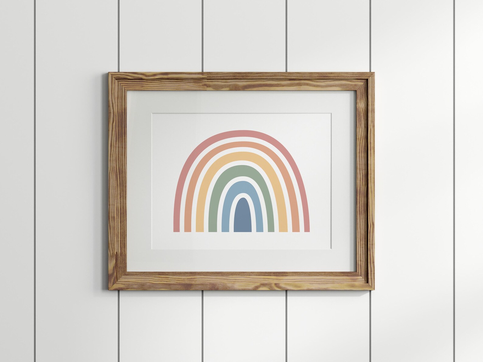 Muted Rainbow Art Print | Classroom Playroom Wall Art | the Honaker ...