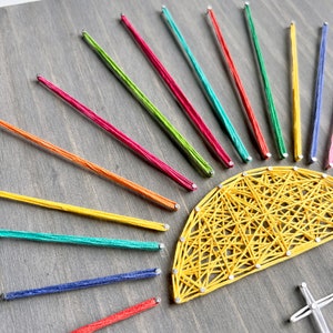 MADE TO ORDER String Art Scatter Sunshine Single Line Strung - Etsy