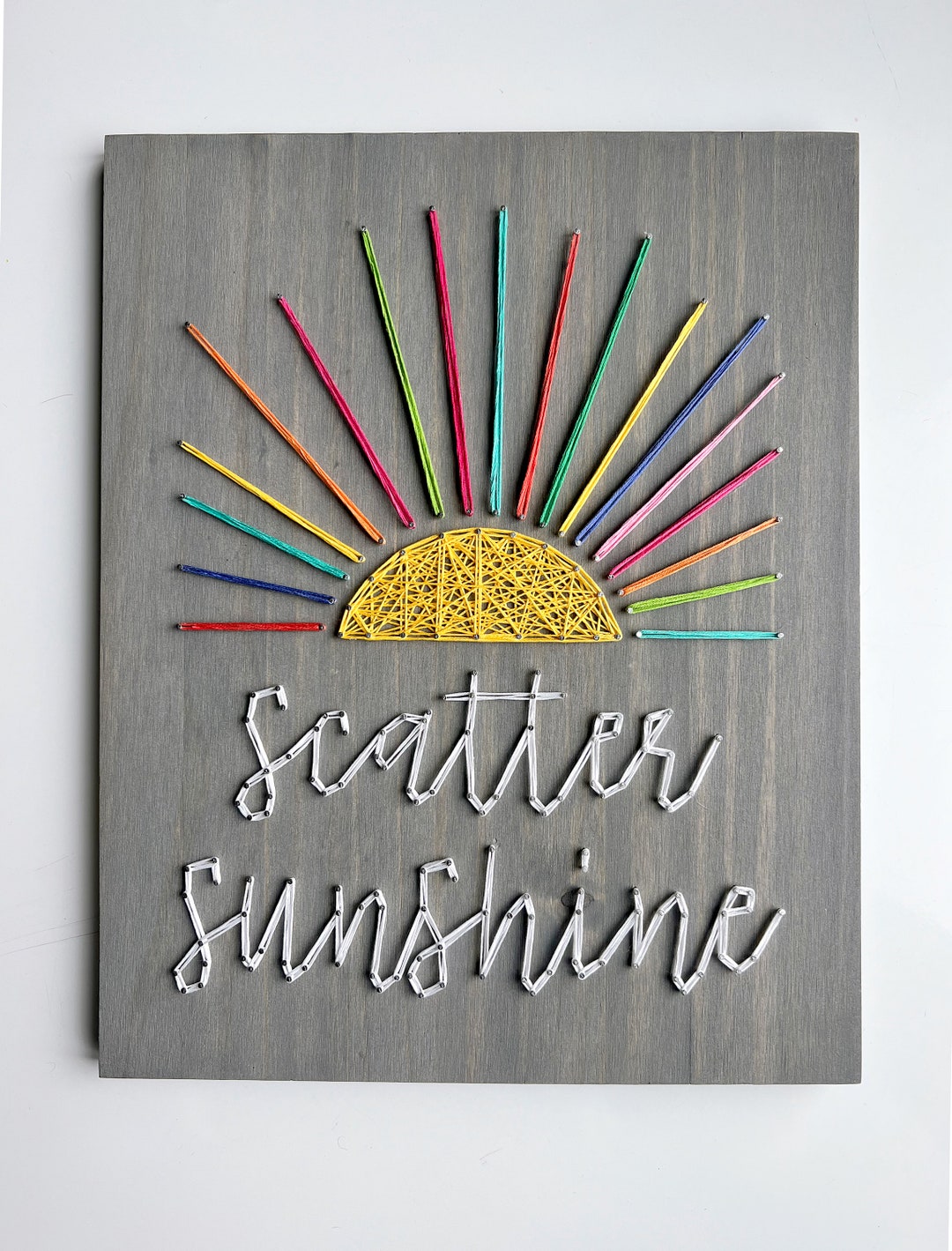 MADE TO ORDER String Art Scatter Sunshine Single Line Strung - Etsy