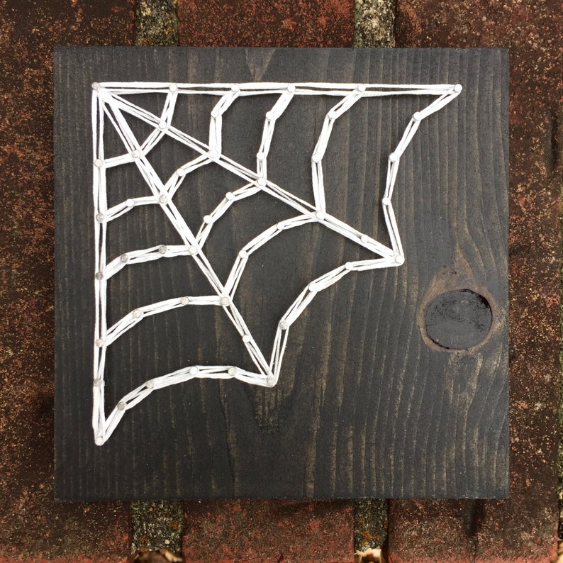 MADE TO ORDER String Art Small Spiderweb Cobweb Sign | Etsy