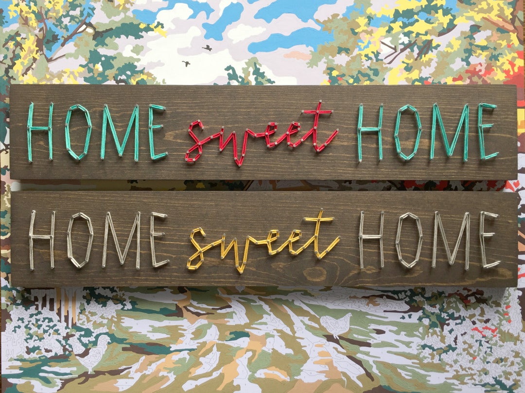 MADE TO ORDER String Art 'home Sweet Home' Single Line - Etsy