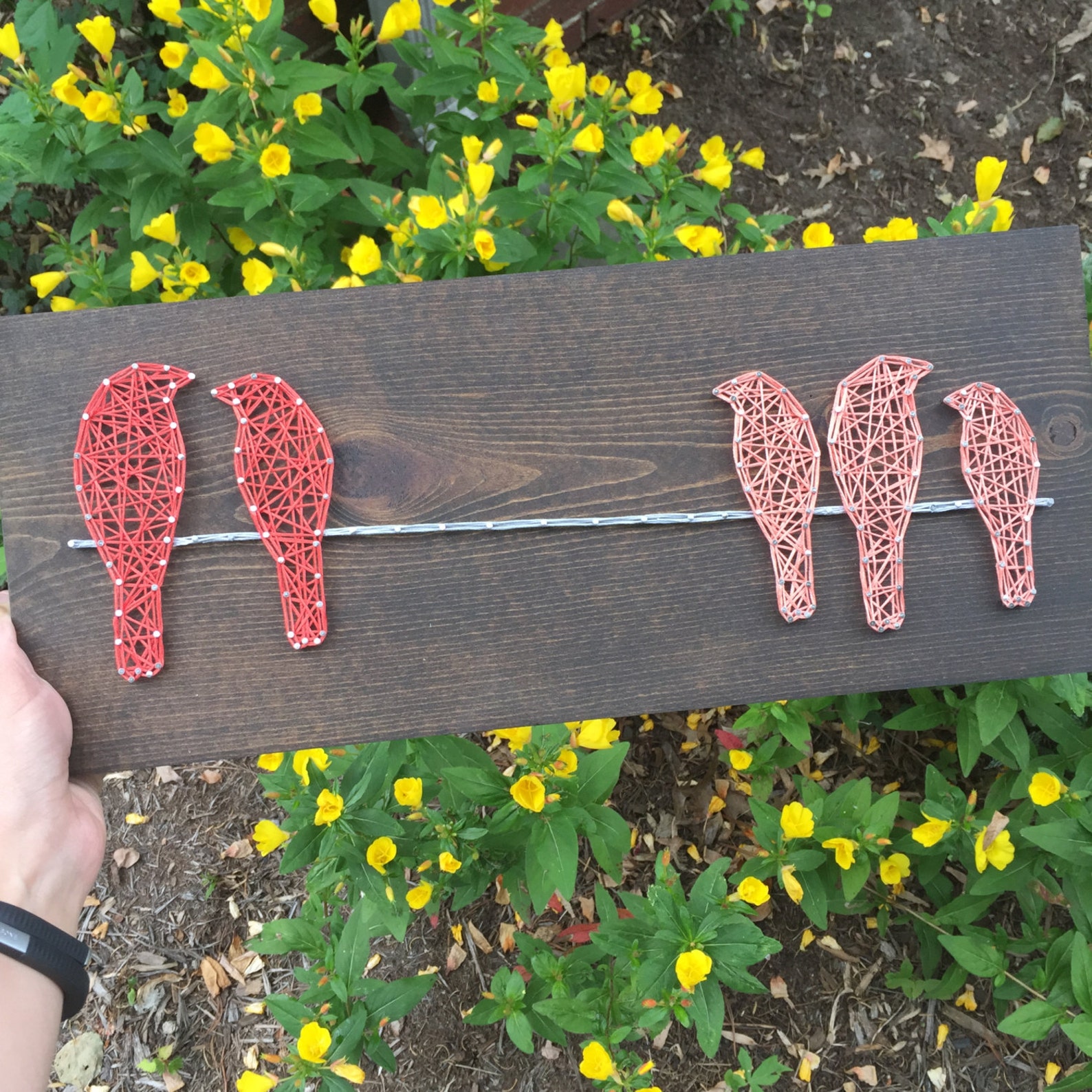 MADE TO ORDER String Art Birds on a Wire Family Sign - Etsy