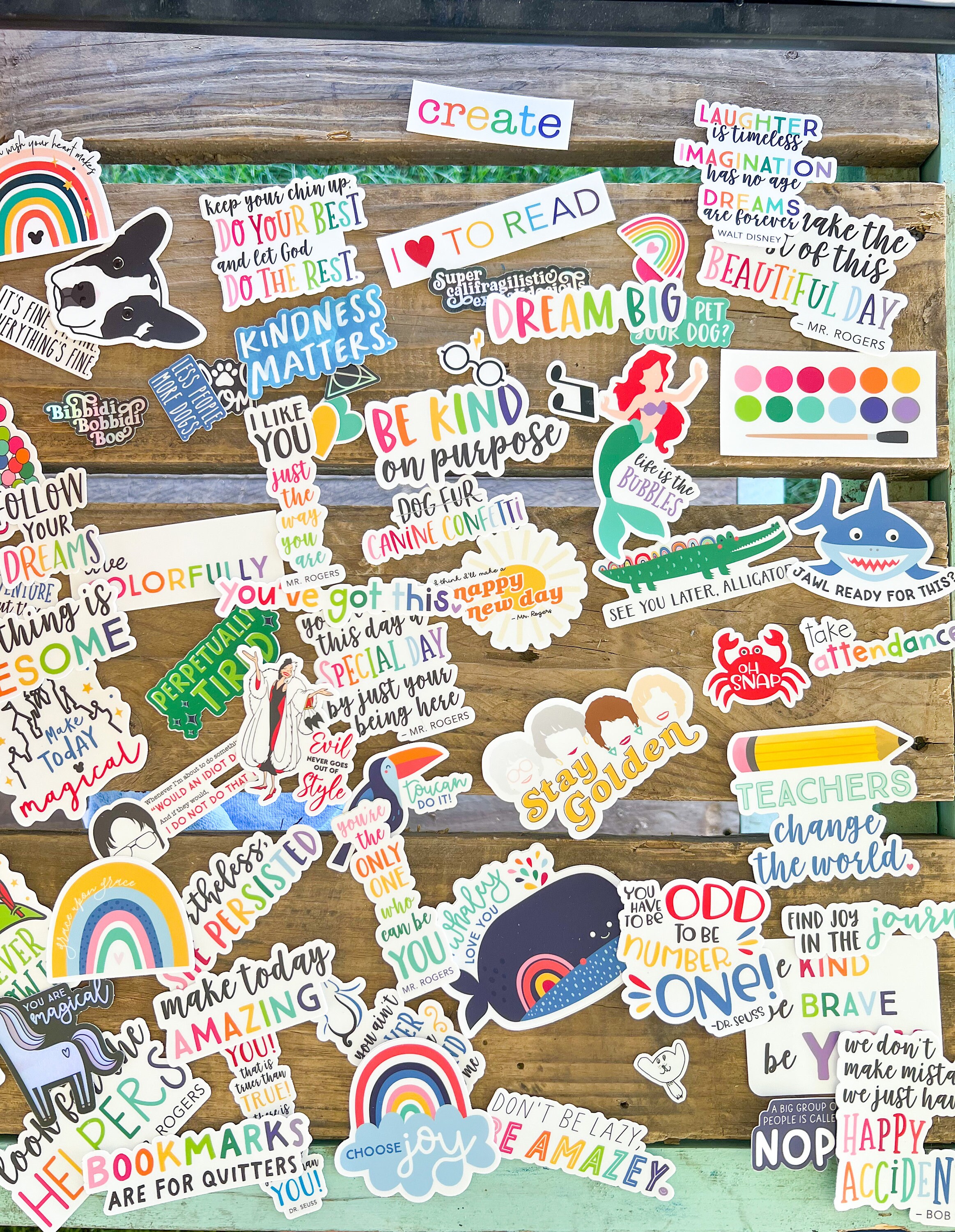 Choose Joy Rainbow Vinyl Sticker | Rainbow Colors, Laptop and Water ...