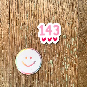 Itty Bitty 143 (I Love You) Vinyl Sticker | Mr. Rogers Laptop and Water ...