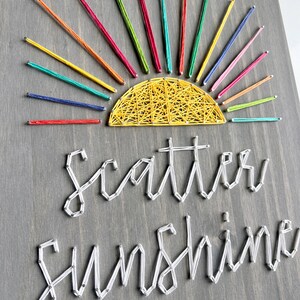 MADE TO ORDER String Art Scatter Sunshine Single Line Strung - Etsy