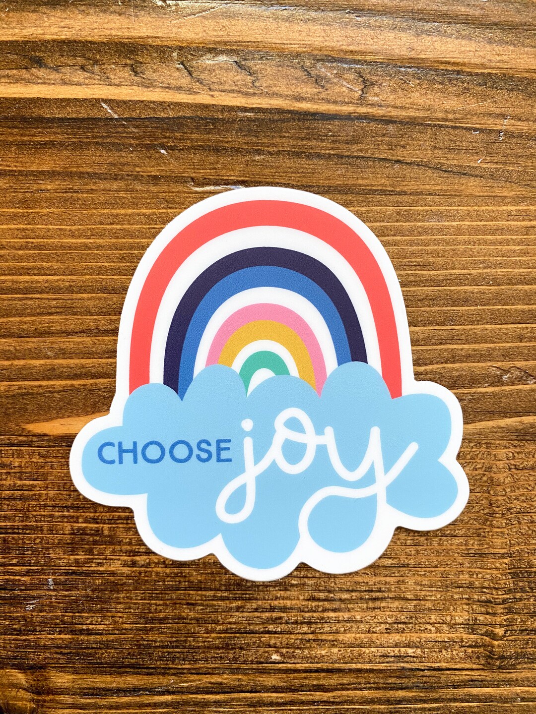 Choose Joy Rainbow Vinyl Sticker | Rainbow Colors, Laptop and Water ...