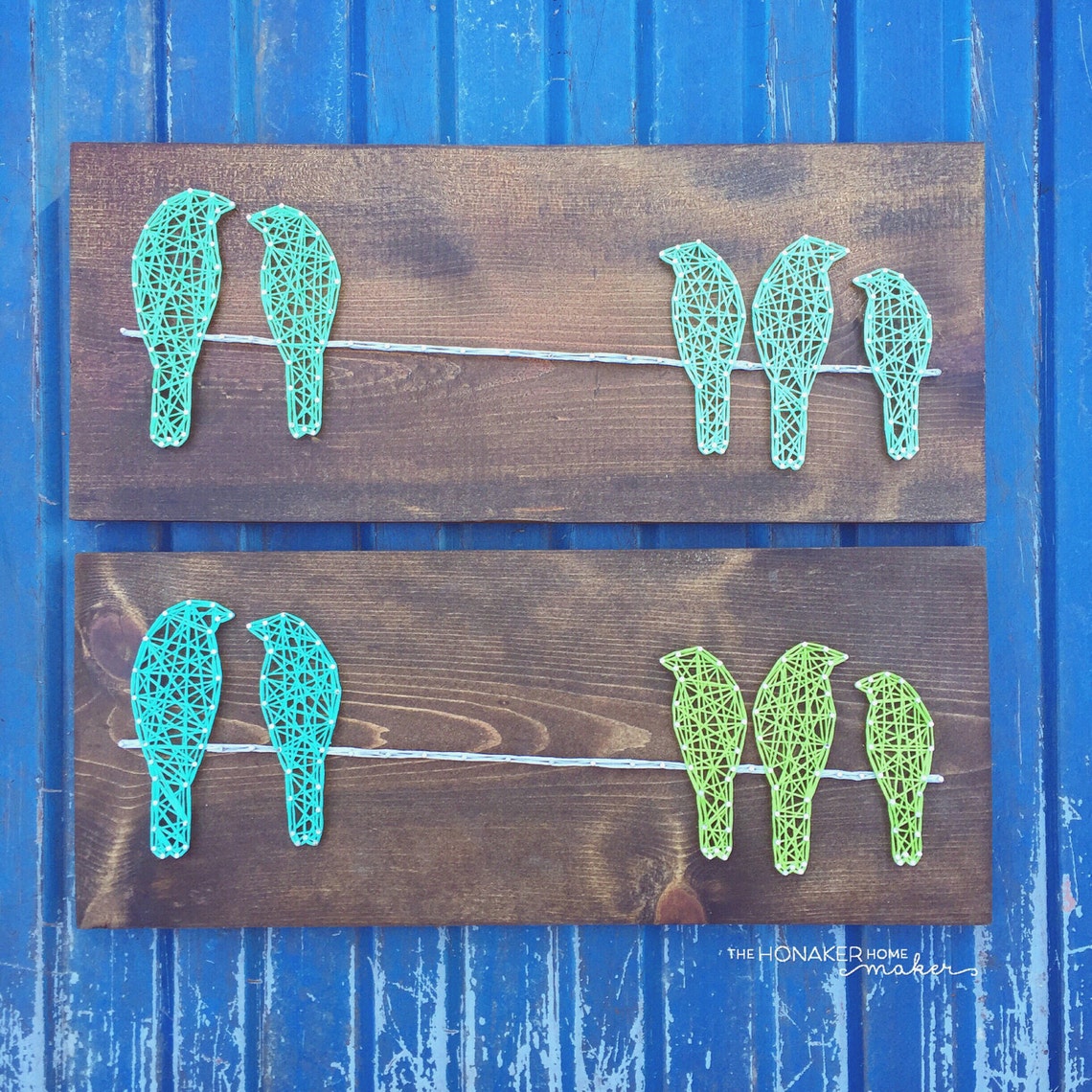 MADE TO ORDER String Art Birds on a Wire Family Sign - Etsy
