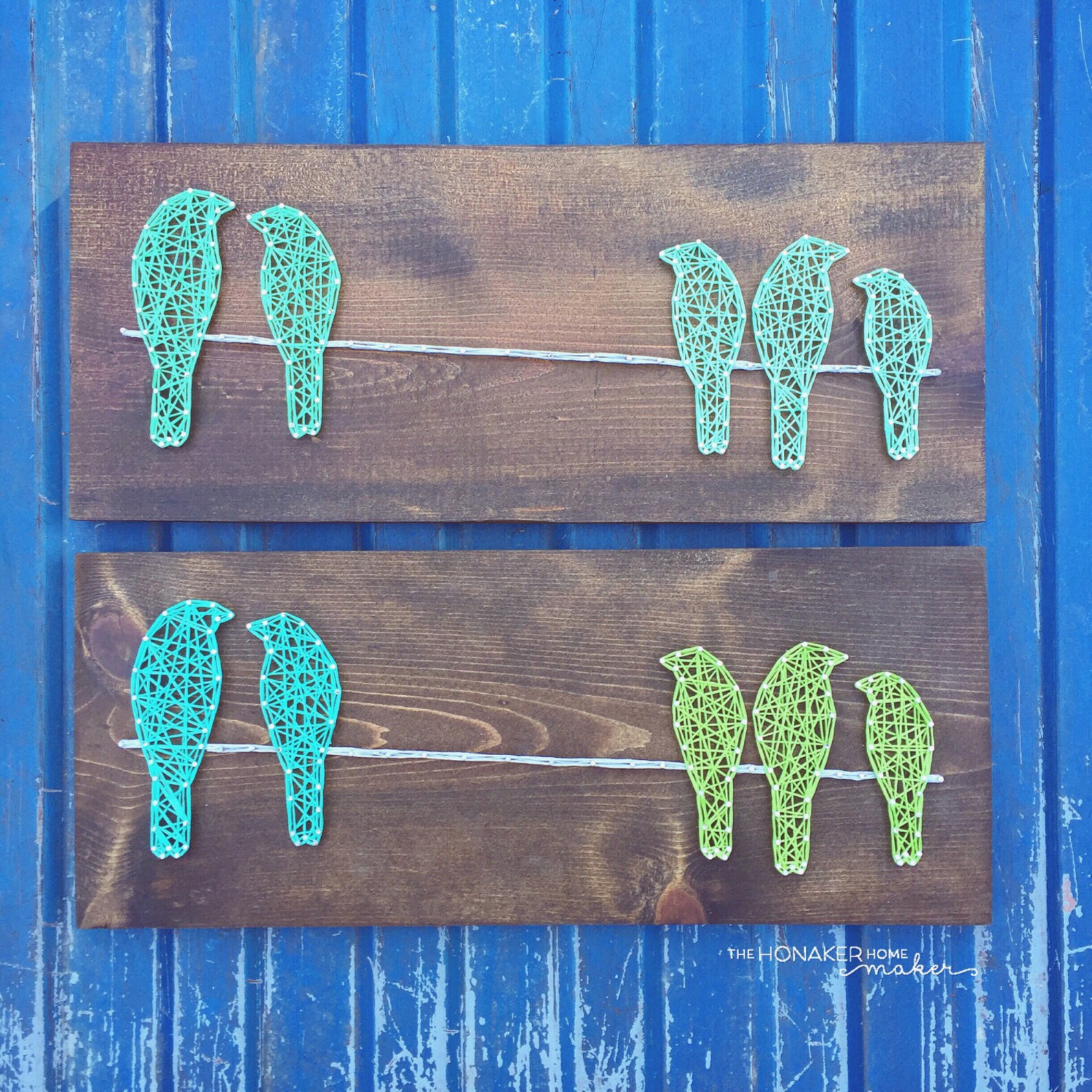 MADE TO ORDER String Art Birds on a Wire Family Sign - Etsy