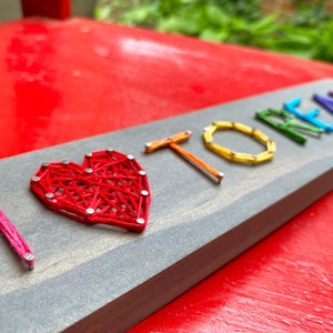 READY TO SHIP String Art I [heart] to Read Single Line Strung Sign ...