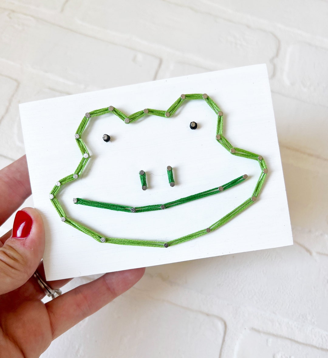 READY TO SHIP String Art Mini Frog Face Sign - Etsy
