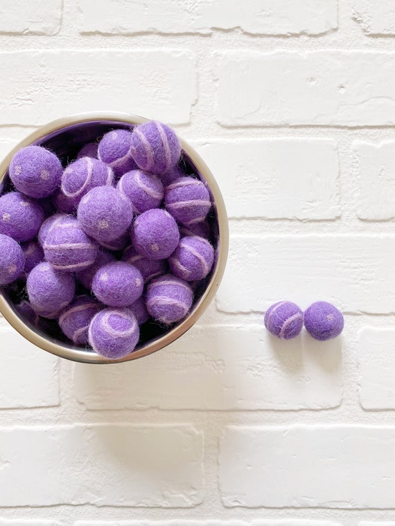 Violet Lavender Polka Dot Swirl Specialty 2.5cm Felt Balls 1 - Etsy