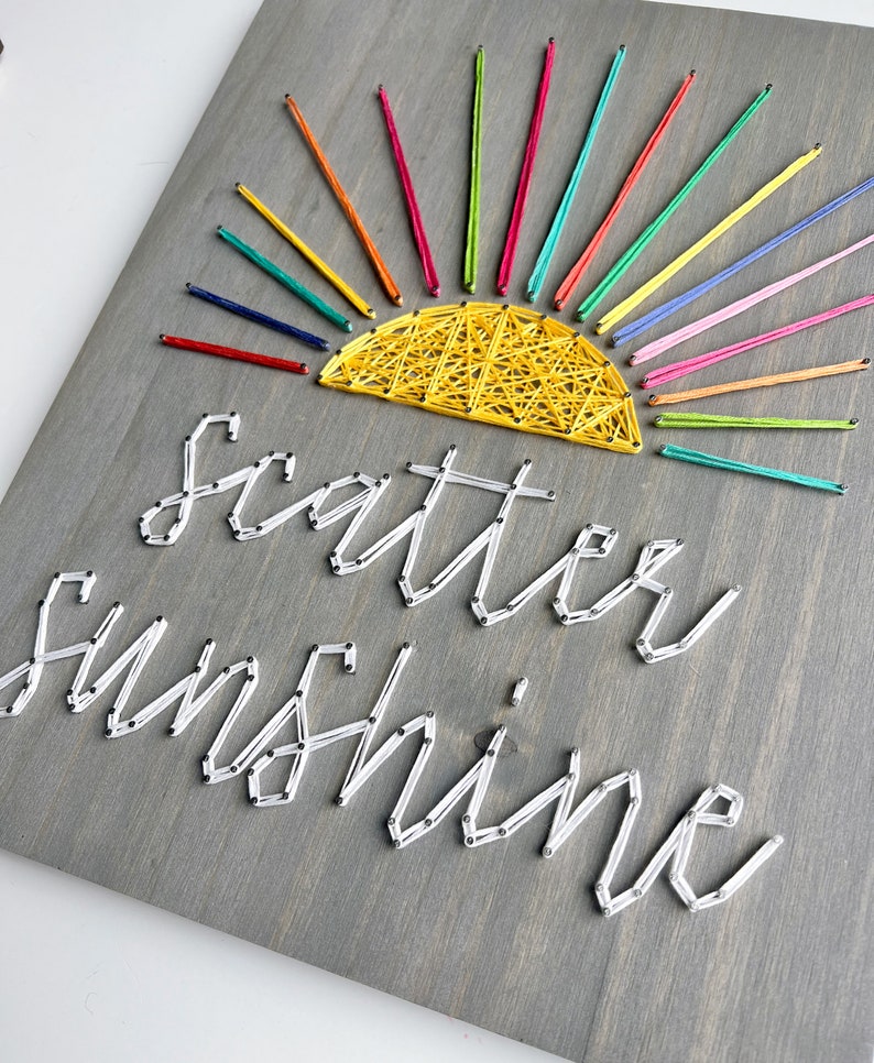 MADE TO ORDER String Art Scatter Sunshine Single Line Strung - Etsy