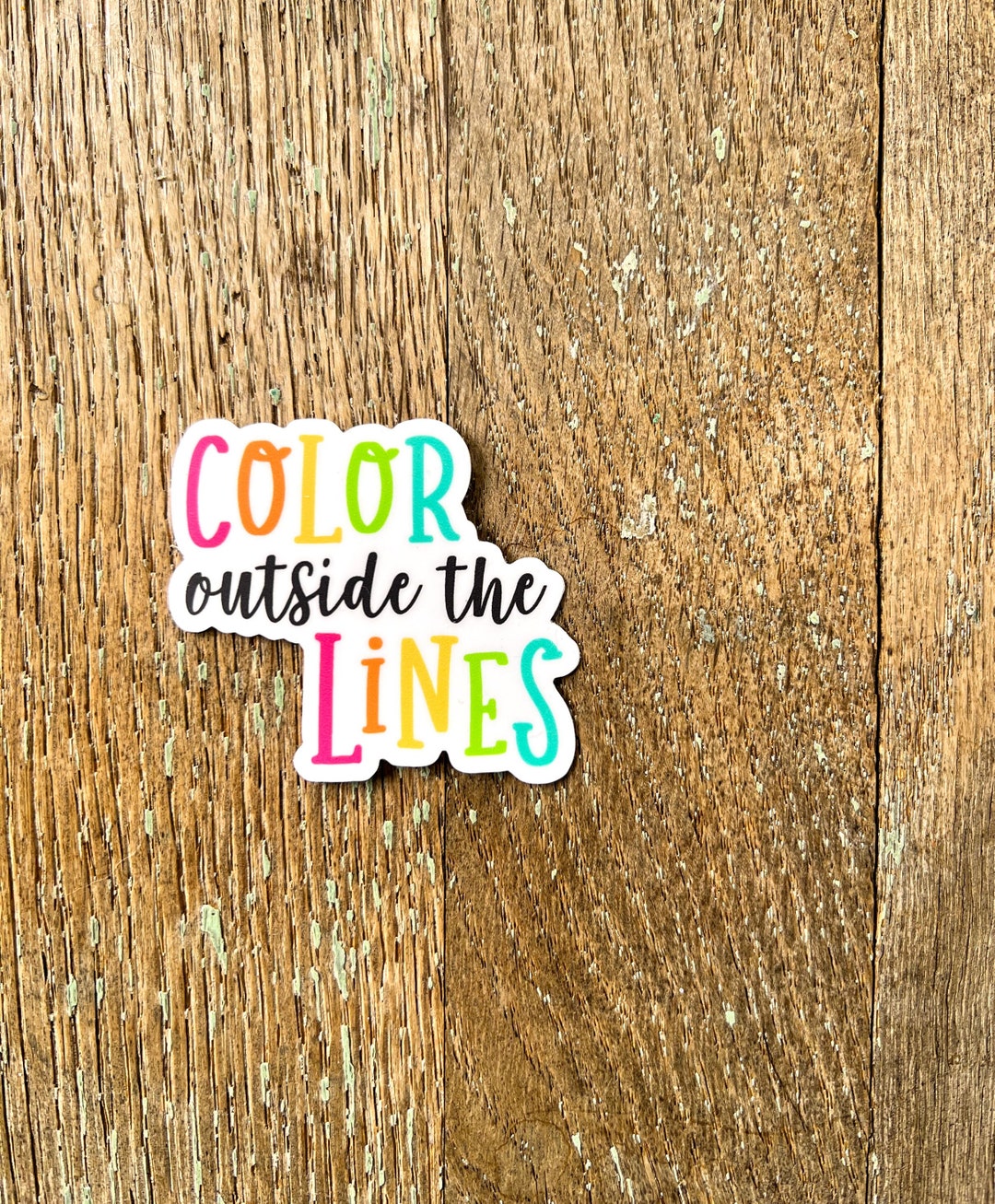 Color Outside the Lines Vinyl Sticker | Rainbow Colors, Laptop and ...