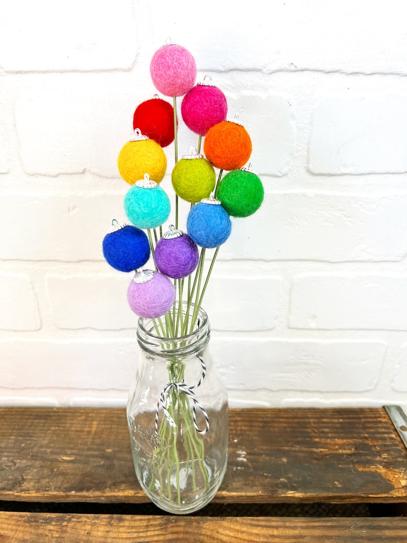 Pom Cluster Lite Brite Ornaments Pom Flower Bouquet - Etsy